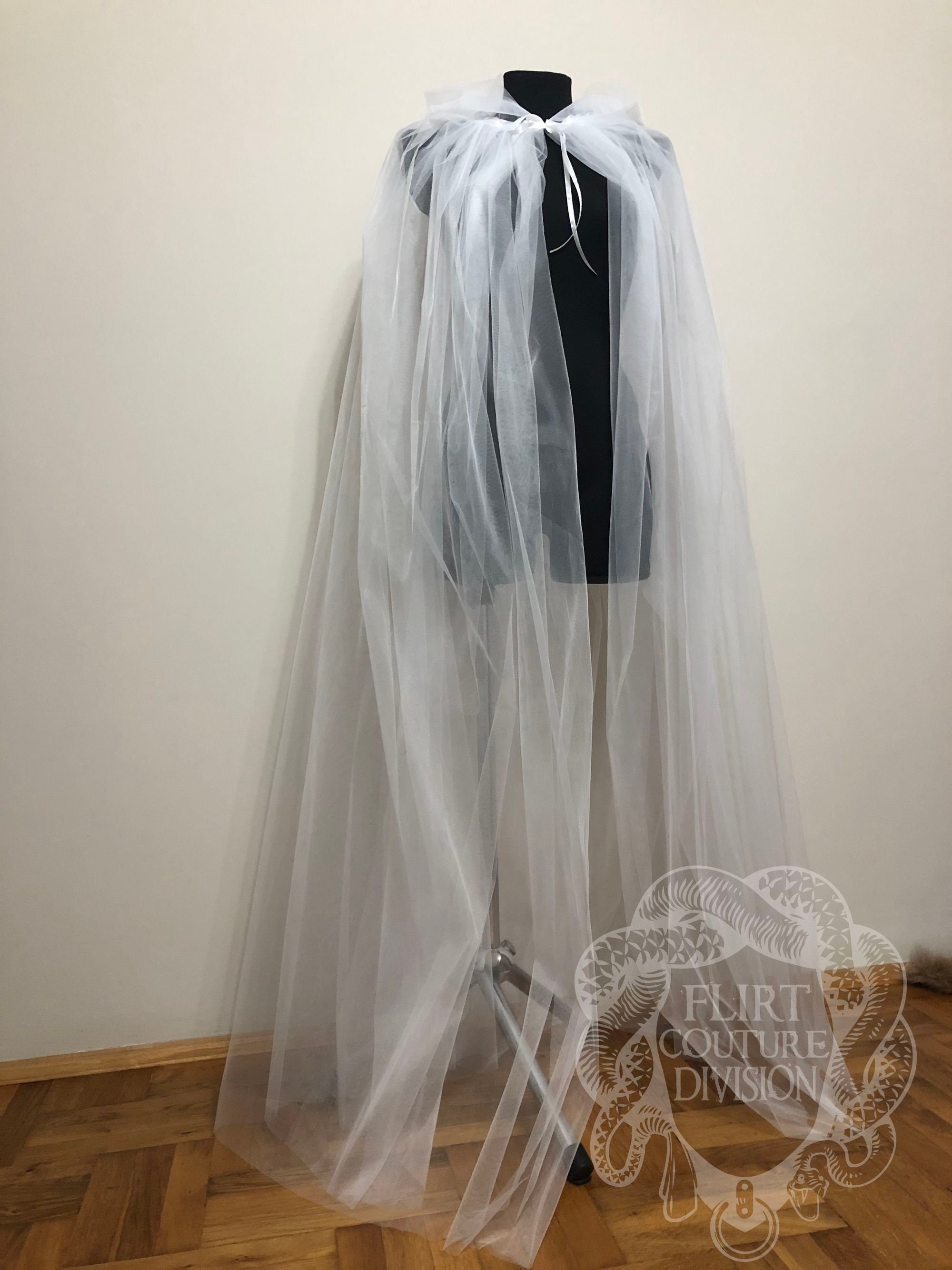 Tulle Hooded Cape Bridal Drape Cape Wedding Coverup - Etsy Australia