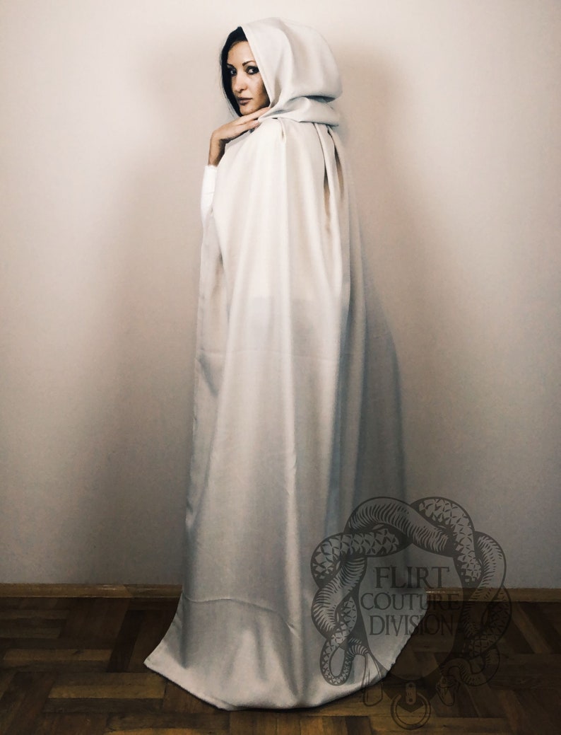 Hooded Linen Cloak Viking Cloak Cathedral Cape Fantasy - Etsy