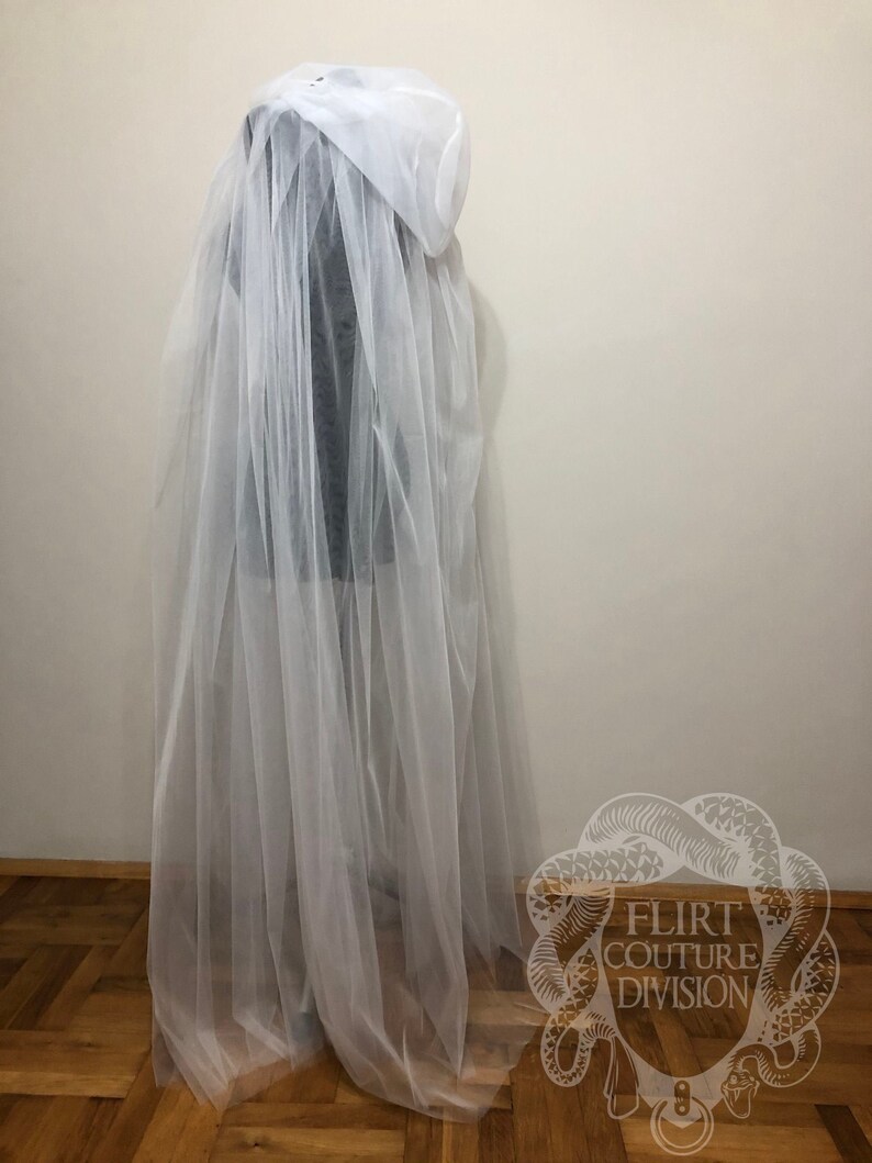 Tulle Hooded Cape Bridal Drape Cape Wedding Coverup | Etsy