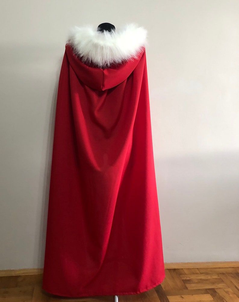 Black Hooded Cape Hooded Cloak Halloween Cloak Fox Fur - Etsy