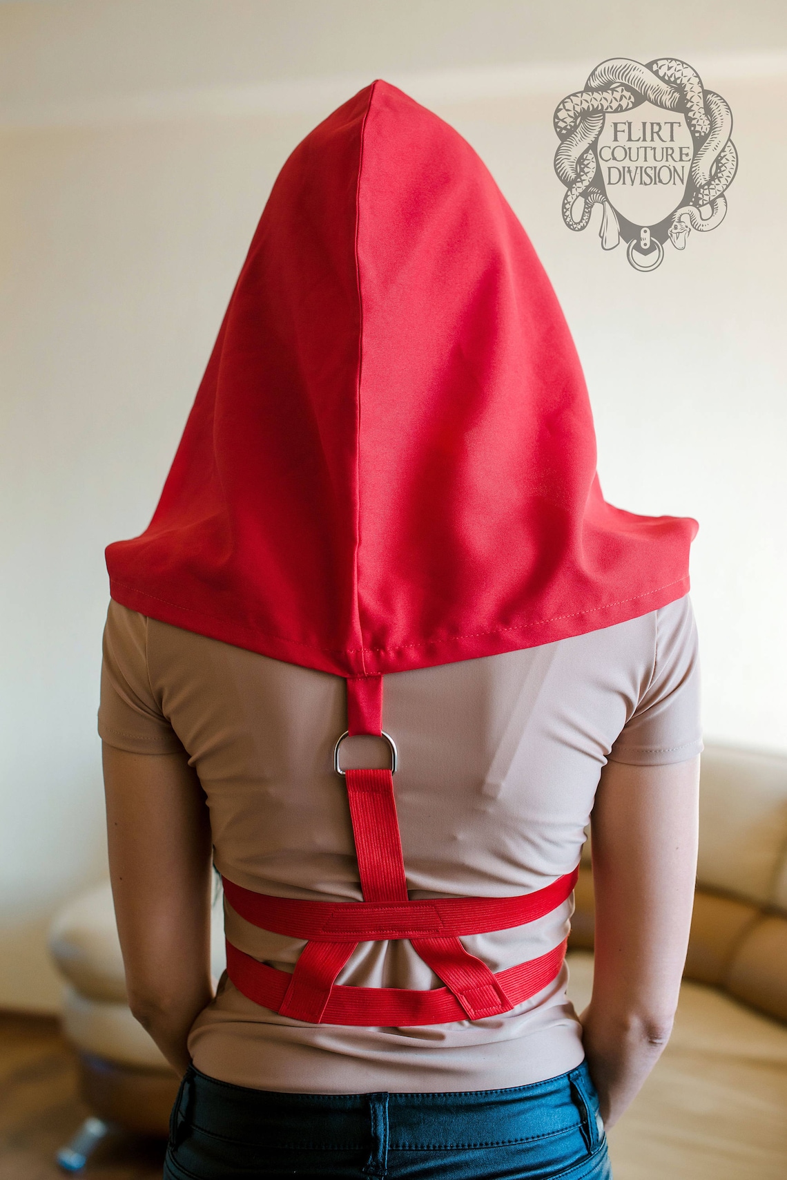 Hooded Chest Harness Hooded Harness Open Cup Bra Halloween - Etsy