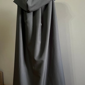 Dark Gray Hooded Cloak With White Ending, Hooded Cape, Hooded Cloak ...