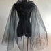 Black Short Tulle Hooded Cape Ethereal Cloak Witch Cape - Etsy