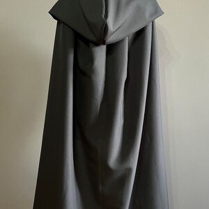 Dark Gray Hooded Cloak With White Ending, Hooded Cape, Hooded Cloak ...