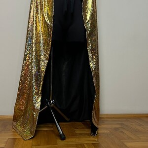 Gold Cape, Gold Hologram Cloak, Cloak, Arm Wrestling Cape, Medieval ...