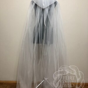 Tulle Hooded Cape, Bridal Drape Cape, Wedding Coverup, Detachable Cape ...