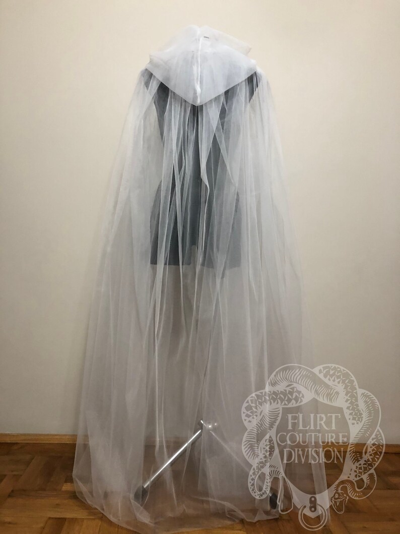 Tulle Hooded Cape Bridal Drape Cape Wedding Coverup | Etsy