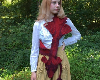 Red Dragon Silk Scarf - Hand Painted Scarves With Red & Black Dragon ...