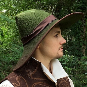 Wide Brimmed Bard Hat the Traveler Hand Felted Merino Wool - Etsy