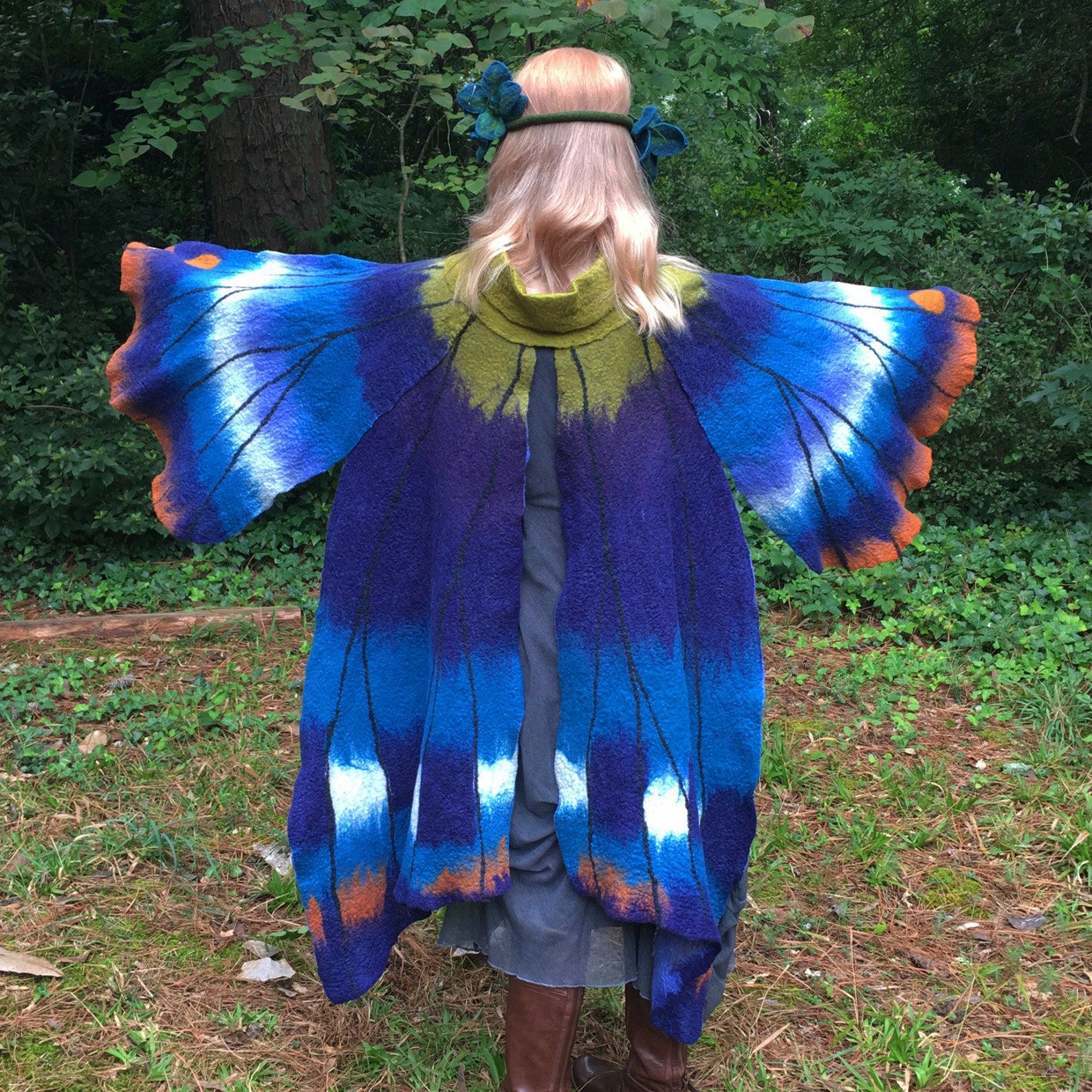 Butterfly Cape Hand Felted Merino Wool Wearable Wings - Etsy