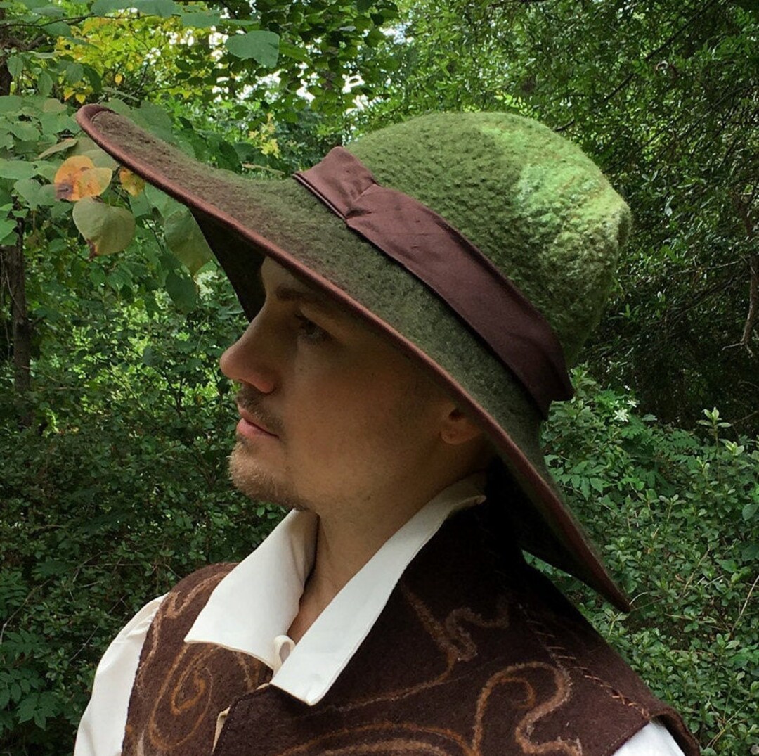 Wide Brimmed Bard Hat the Traveler Hand Felted Merino Wool - Etsy