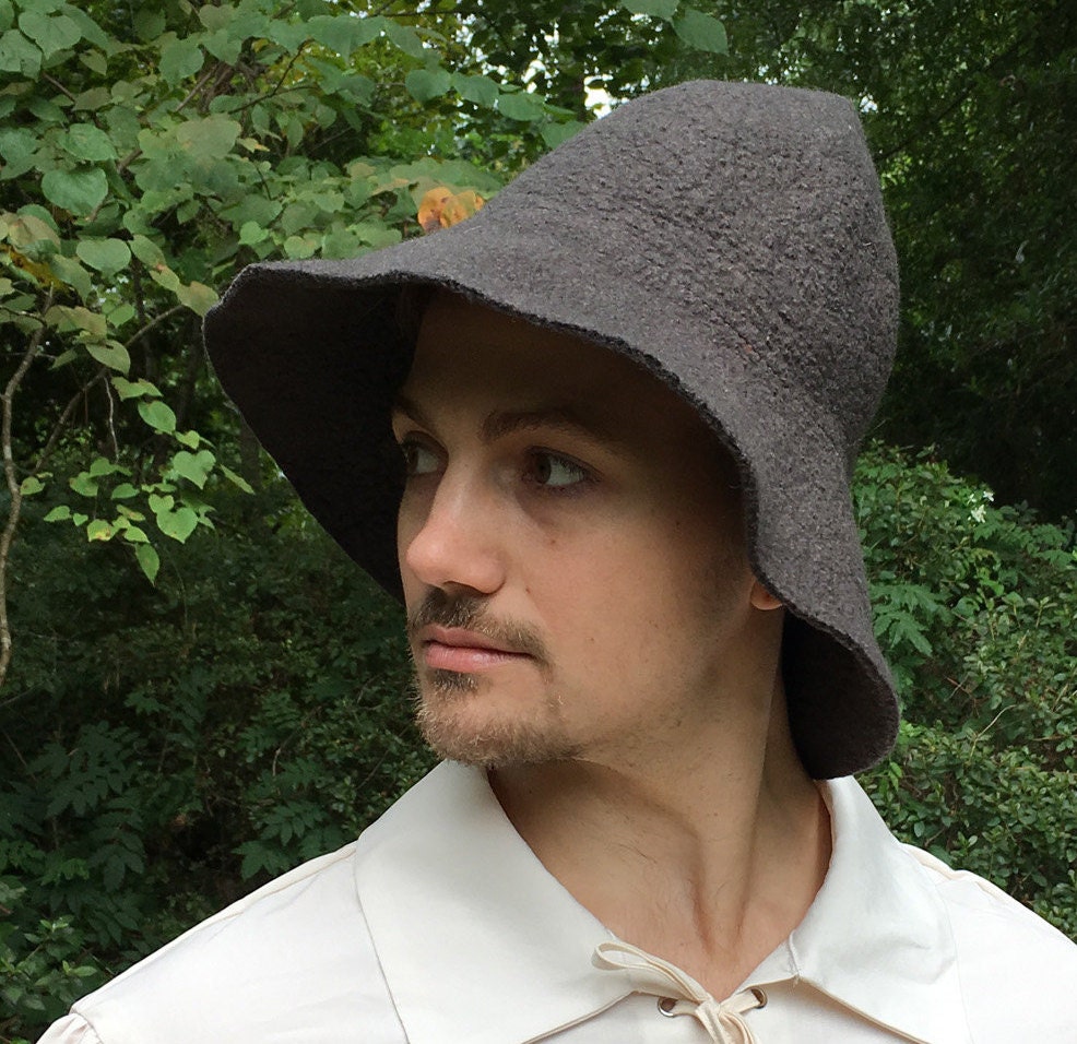 Bard Hat Brimmed Hat Wool Felt Hat Pointed Hat RPG | Etsy