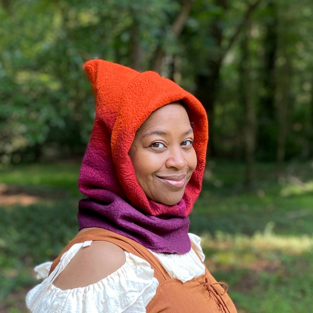 Hooded Cowl - Hand-felted Merino Wool - Etsy
