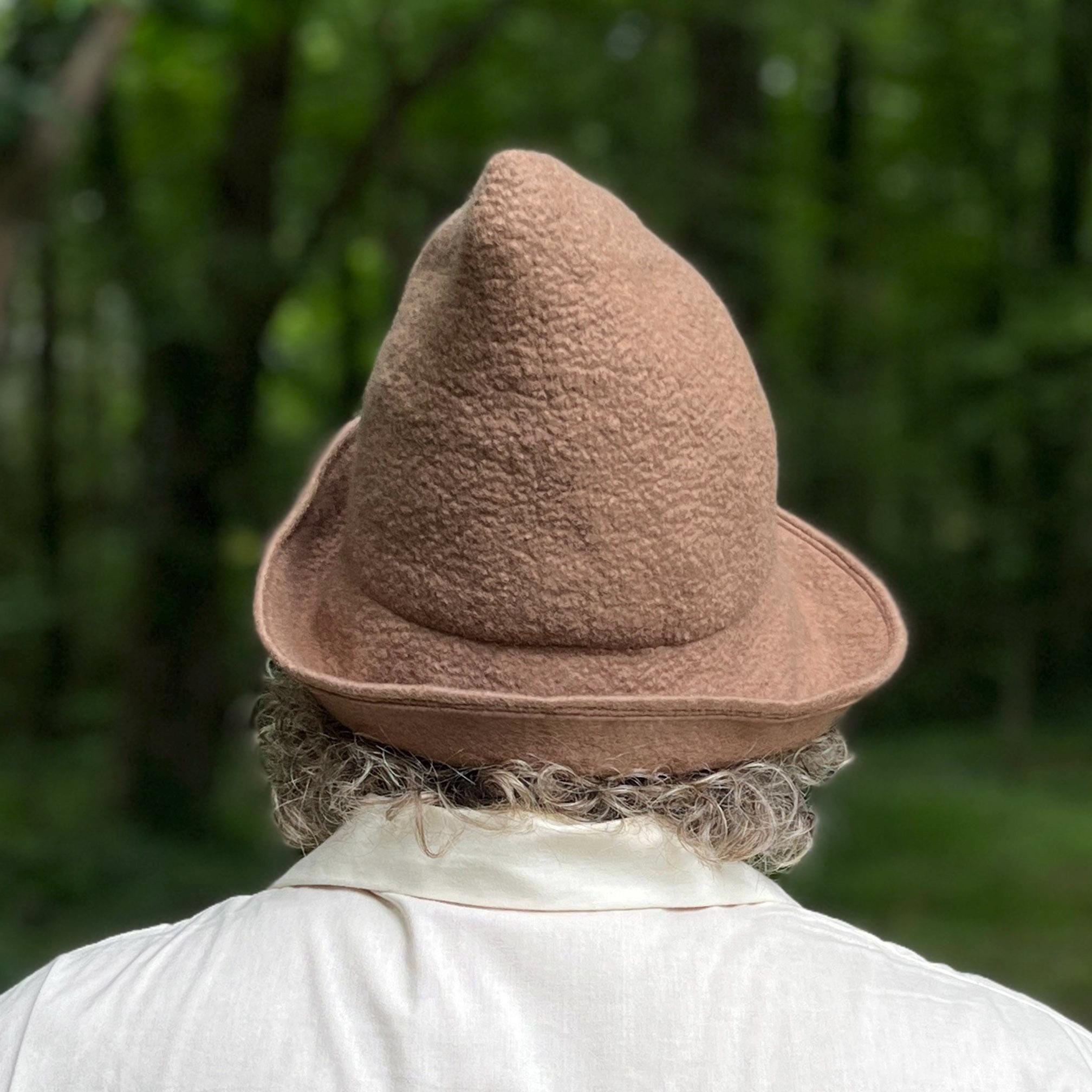 Bard Hat - Brimmed Hat - Wool Felt Hat - Pointed Witch Hat - RPG ...