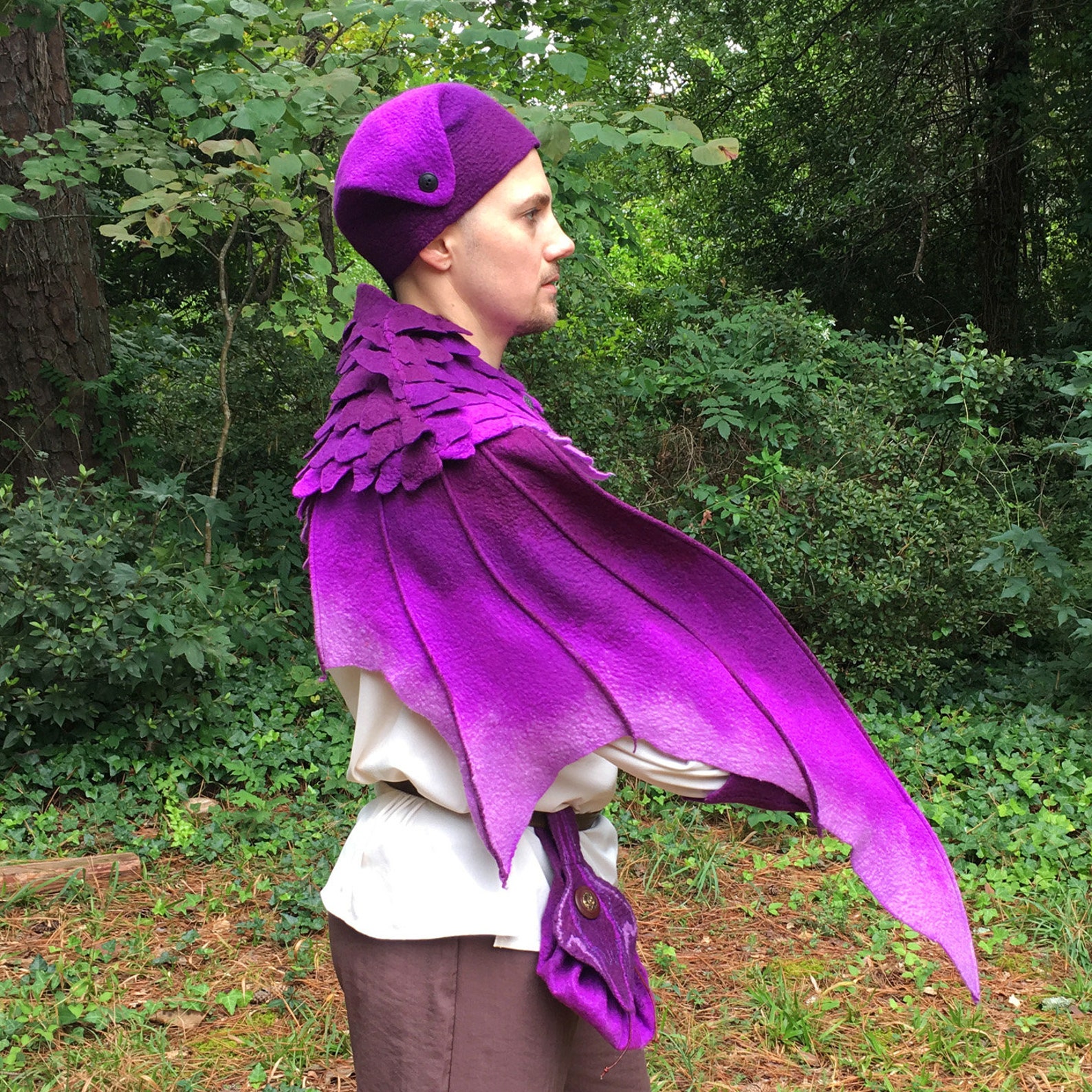 Purple Dragon Wings Hand Felted Merino Wool Wings Only - Etsy