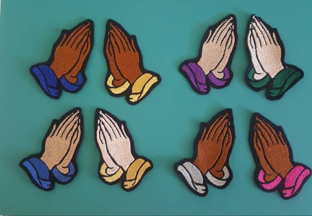 Custom Pair of Praying Hands Patch/appliques (medium) - Etsy