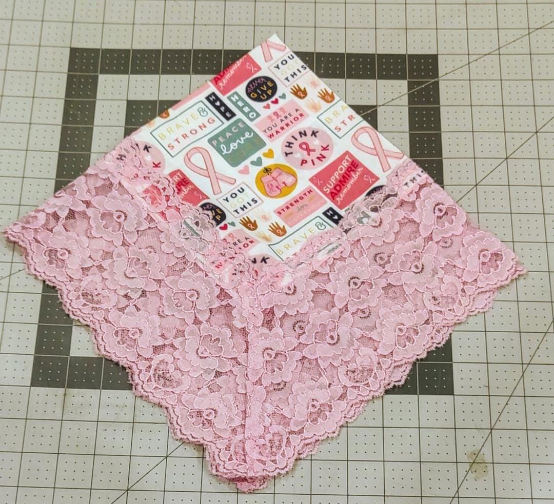 Cancer Pink Lace Trim - 25" Fight Cancer Inspiration Encouragement ...