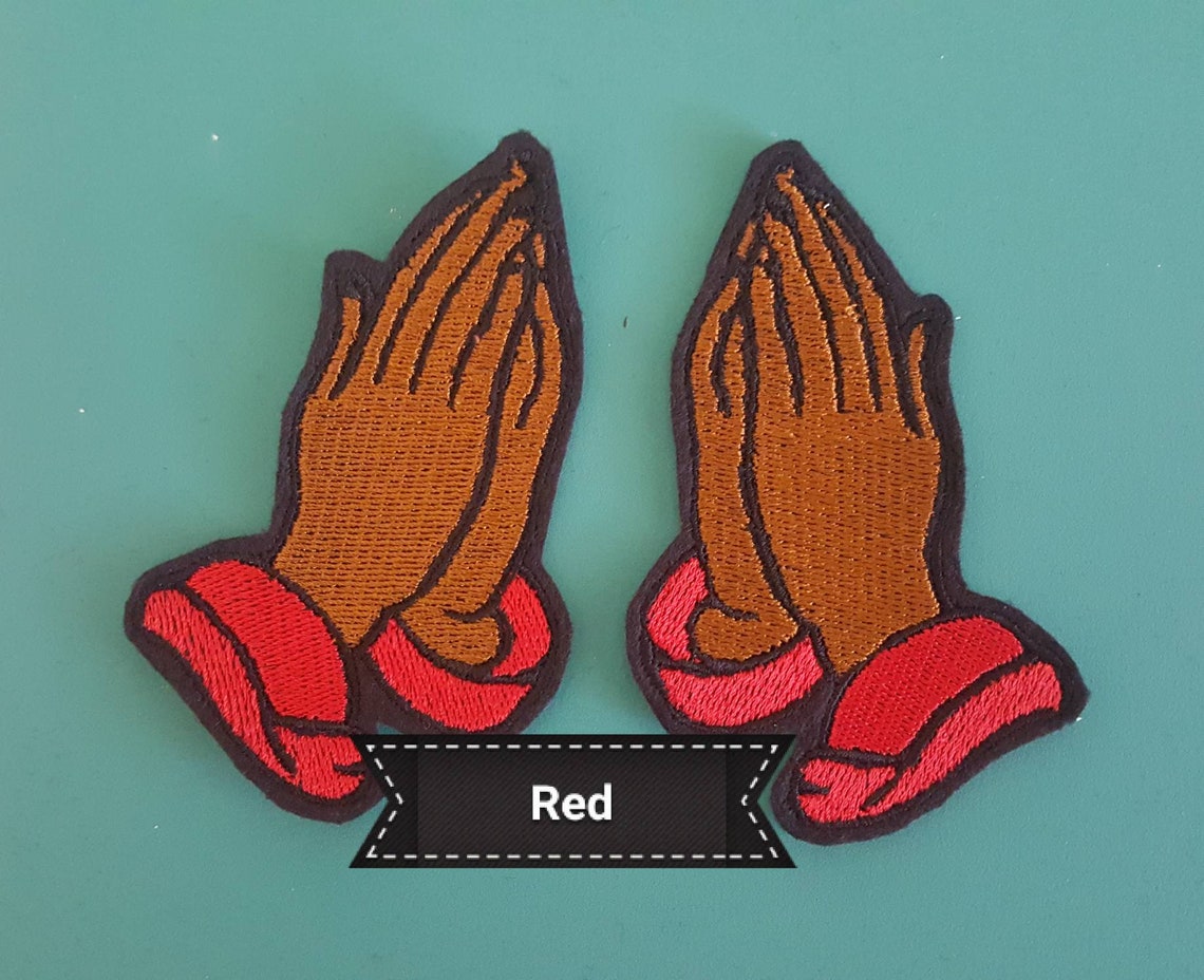 Custom Pair of Praying Hands Patch/appliquesmedium | Etsy