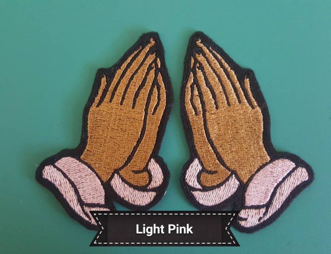 Custom Pair of Praying Hands Patch/appliquesmedium | Etsy