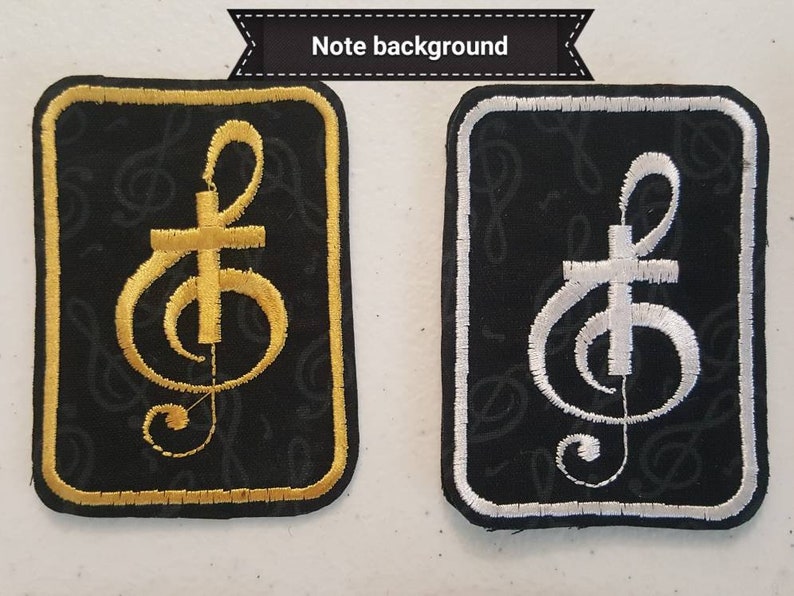 Treble Clef Note W/cross Patch/appliques - Etsy