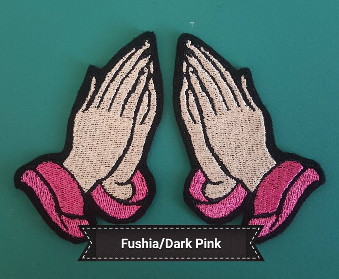Custom Pair of Praying Hands Patch/appliquesmedium | Etsy
