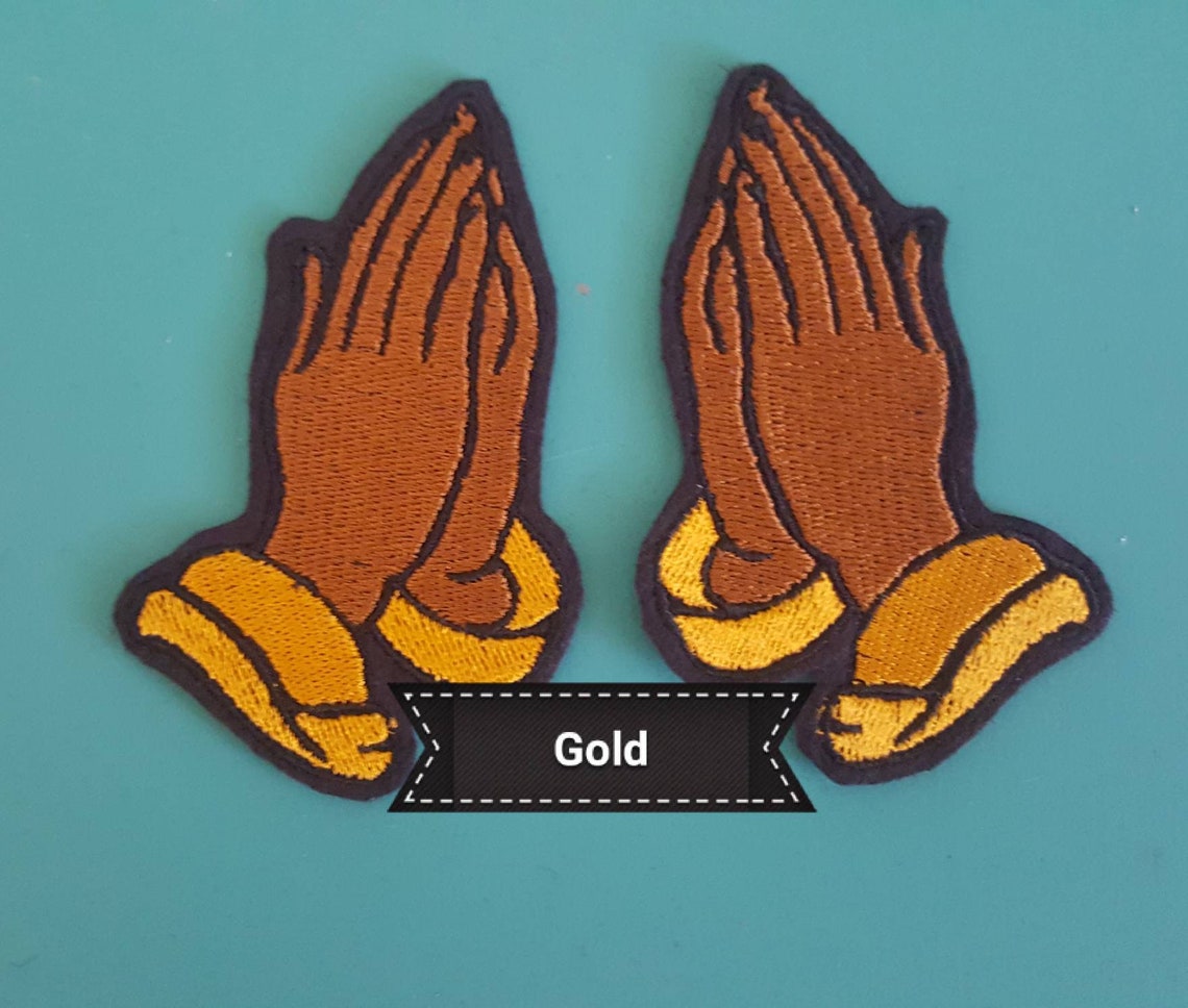 Custom Pair of Praying Hands Patch/appliquesmedium | Etsy