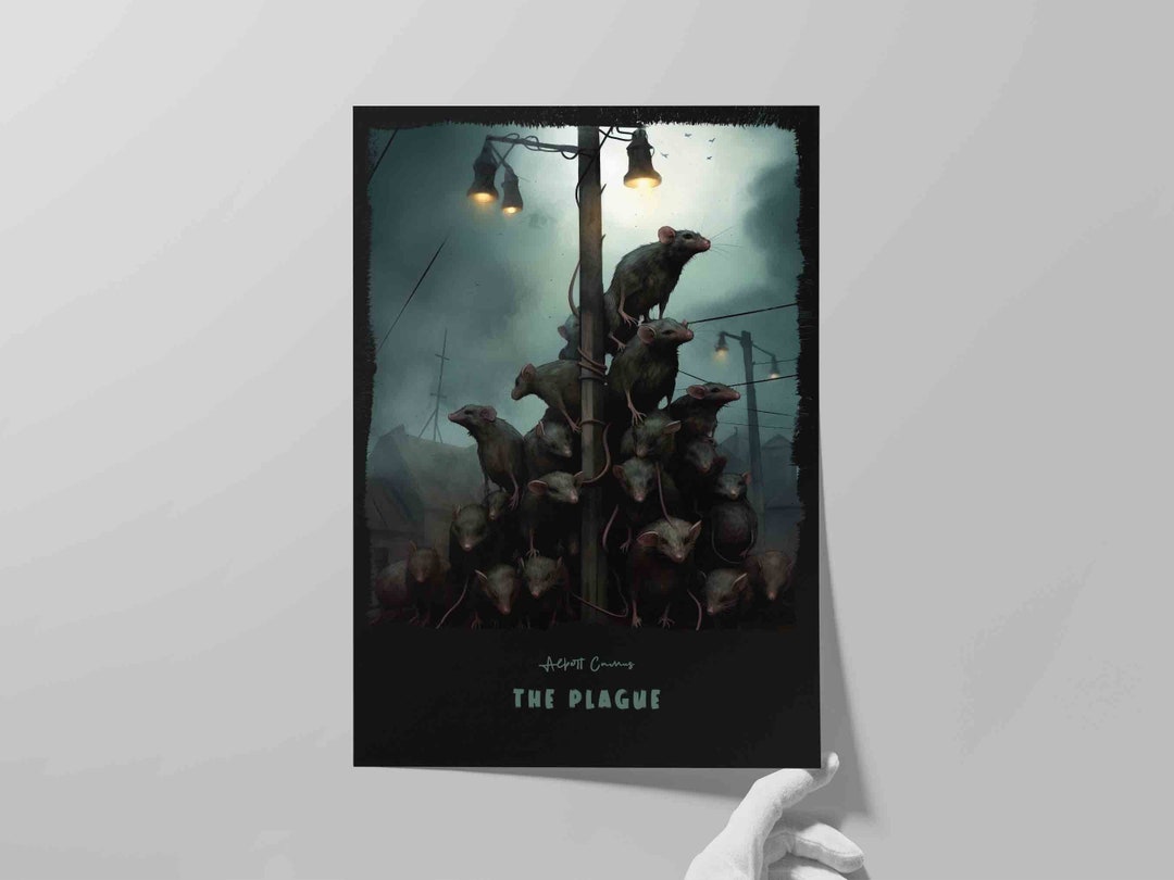 The Plague Book Cover | Poster of Albert Camus Novel | Literary Poster ...