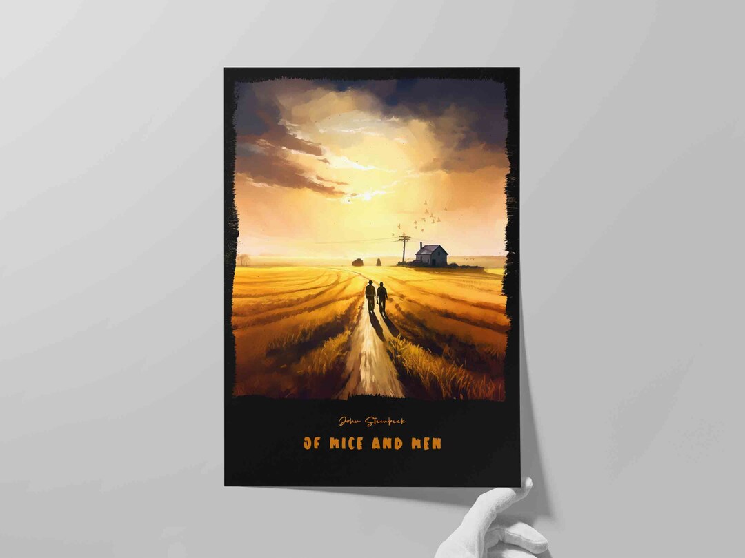 Of Mice and Men Book Cover Poster | Contemporary Design of John ...