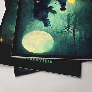 Frankenstein Book Cover Poster | Alternative Design of Mary Shelley's ...