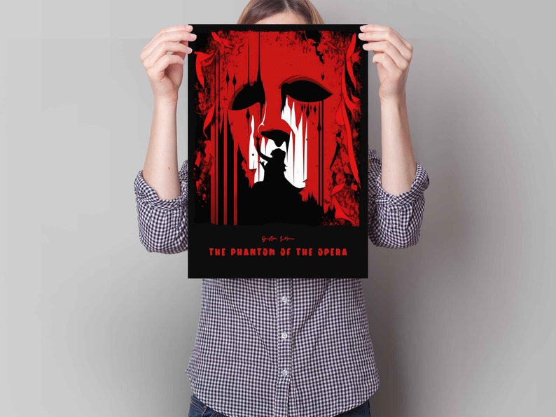 The Phantom of the Opera Book Cover Poster of Gaston Leroux - Etsy