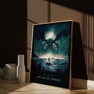 The Call of Cthulhu V2 Book Cover Art | Print of Lovecraft Book ...