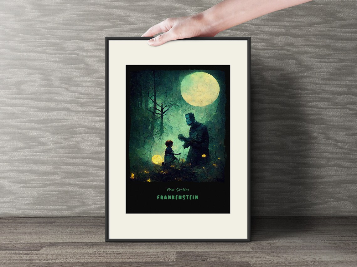 Frankenstein Book Cover Poster Alternative Design of Mary - Etsy