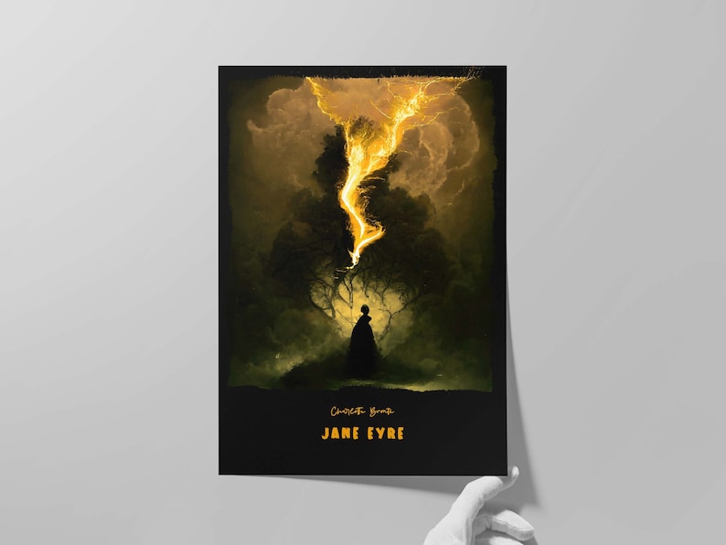 Jane Eyre Book Cover Poster Alternative Design of Charlotte - Etsy