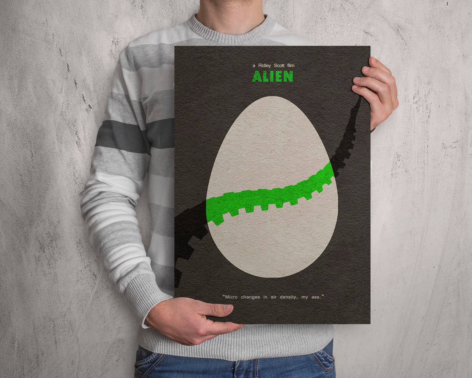 Alien Minimalist Alternative Movie Print & Poster | Etsy