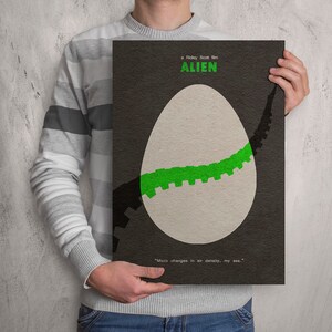 Alien Minimalist Alternative Movie Print & Poster - Etsy