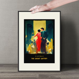 The Great Gatsby Book Cover Poster | Alternative Design of F. Scott ...
