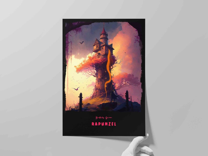 Rapunzel Book Cover Poster for Brothers Grimm's Rapunzel - Etsy Australia