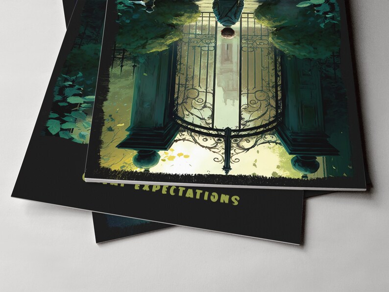 Great Expectations Book Cover Poster | Contemporary Design of Charles ...