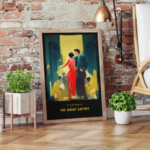 The Great Gatsby Book Cover Poster | Alternative Design of F. Scott ...