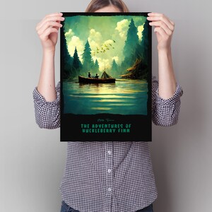 Adventures of Huckleberry Finn Book Cover Poster | Alternative Design ...