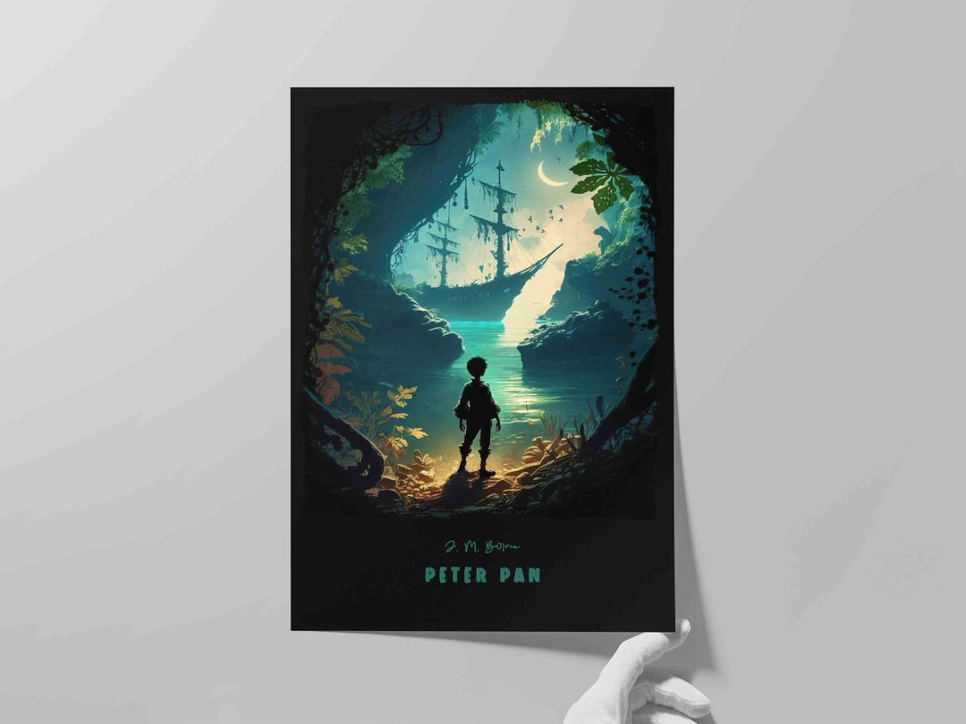 Peter Pan Book Cover | Poster of Peter Pan | Literary Art | Literature ...