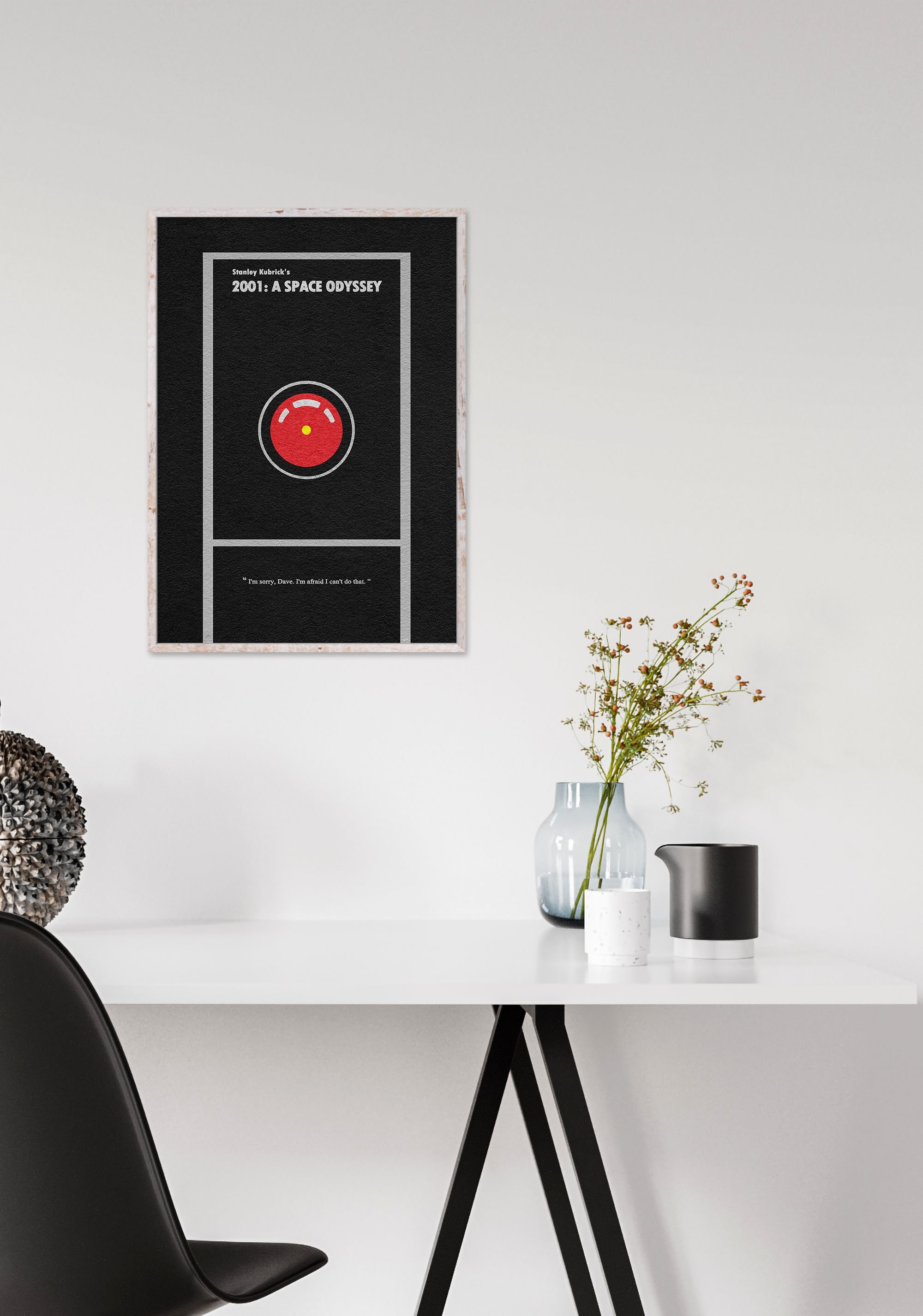2001: A Space Odyssey Minimalist Alternative Movie Print & Poster sold ...