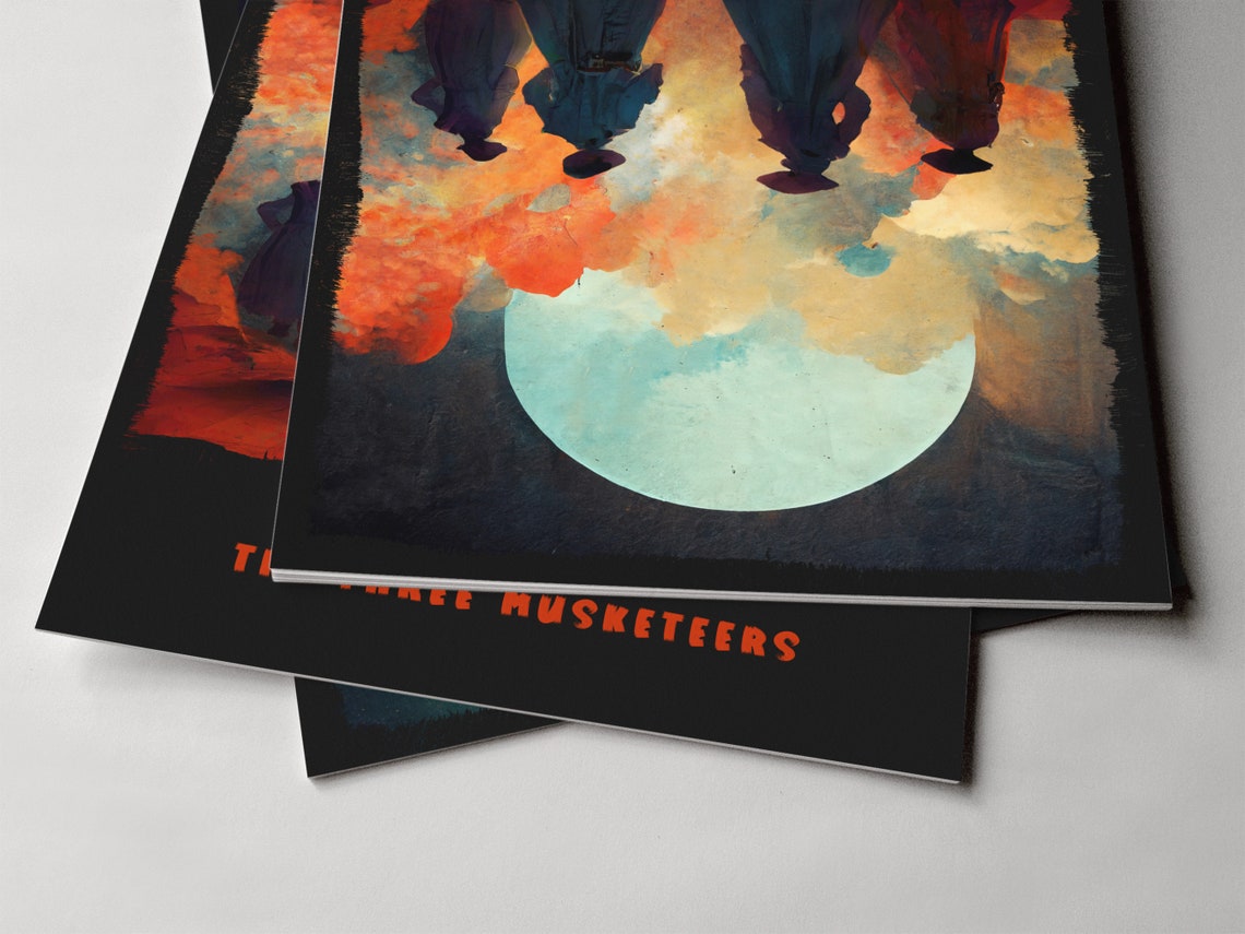The Three Musketeers Book Cover Poster Alternative Design of - Etsy