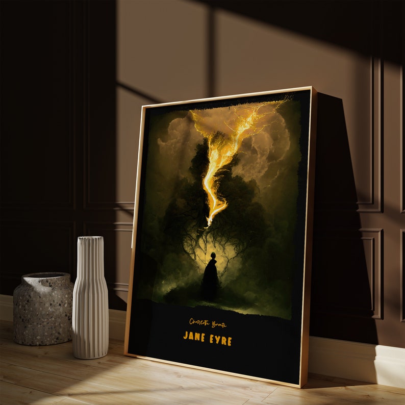 Jane Eyre Book Cover Poster Alternative Design of Charlotte - Etsy