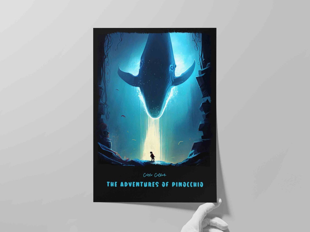 The Adventures of Pinocchio Book Cover | Art Print of Carlo Collodi ...