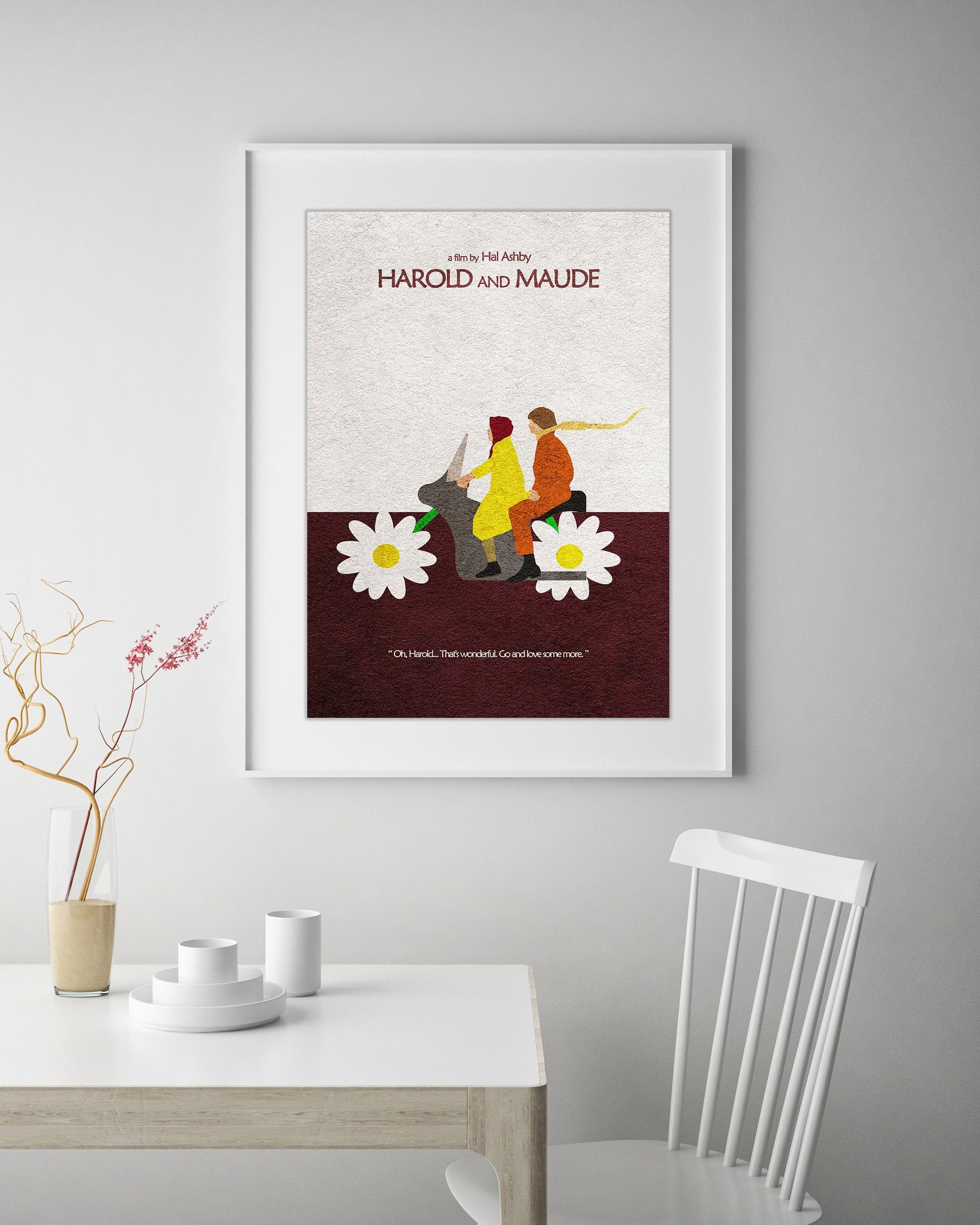 Buy Harold and Maude Minimalist Alternative Movie Print & Poster Online ...