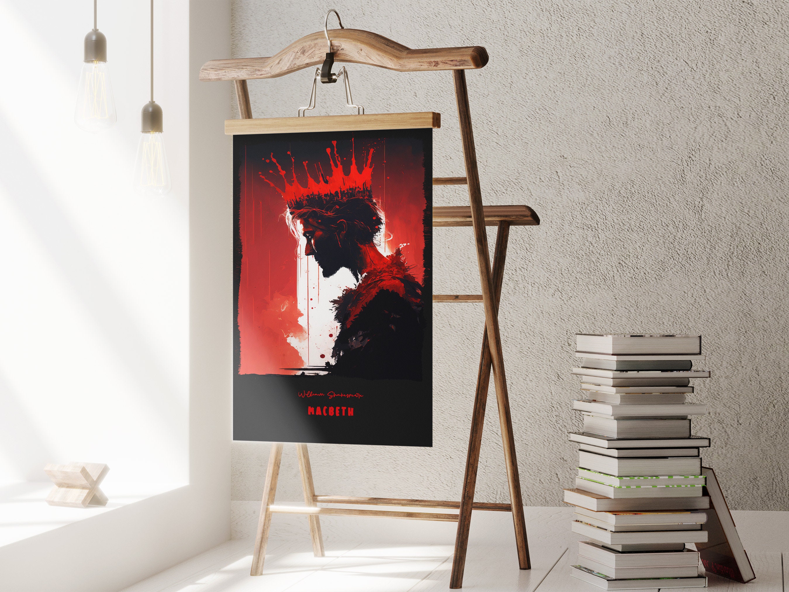 Macbeth Book Cover Poster | Modern Cover Design of William Shakespeare ...