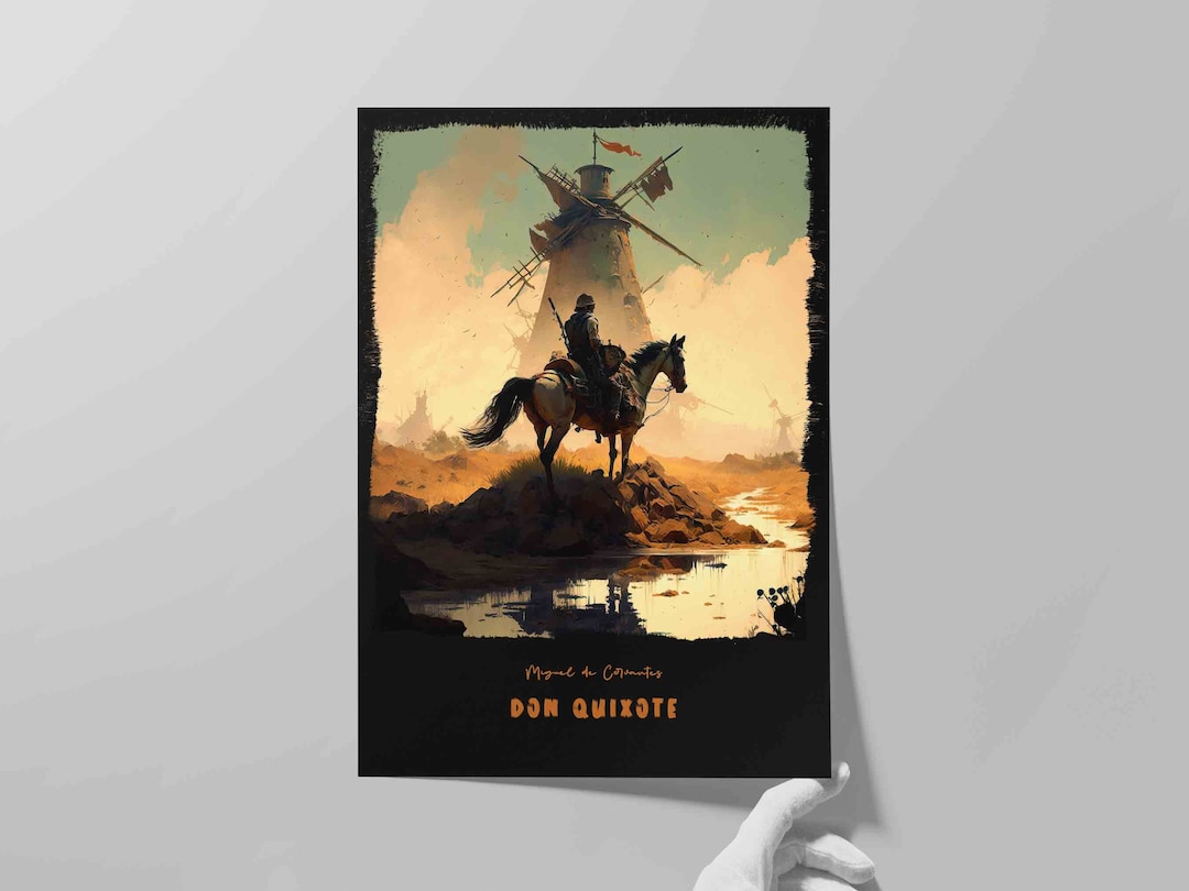 Don Quixote Book Cover Poster | Contemporary Design of Miguel De ...