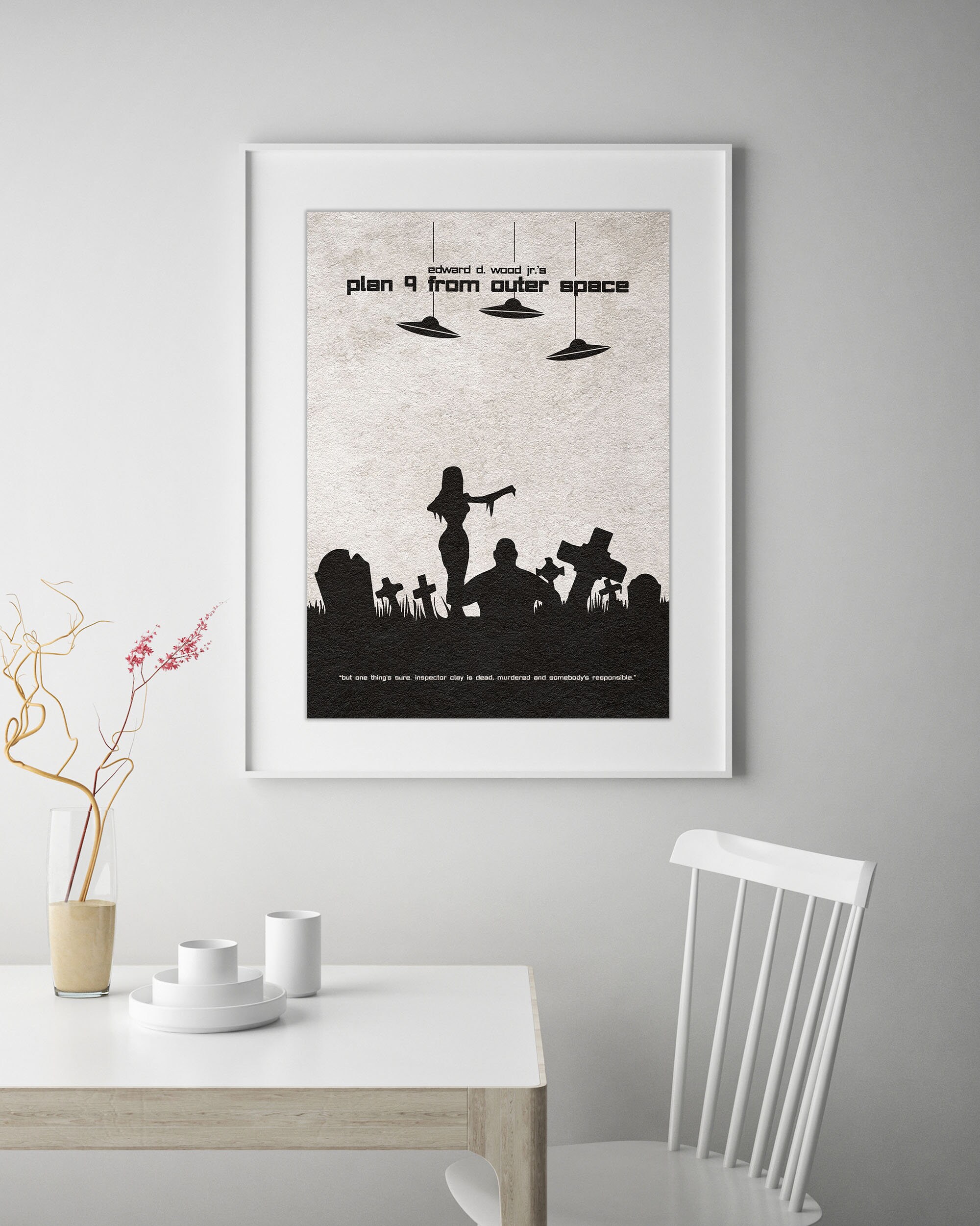 Plan 9 From Outer Space Minimalist Alternative Movie Print & | Etsy