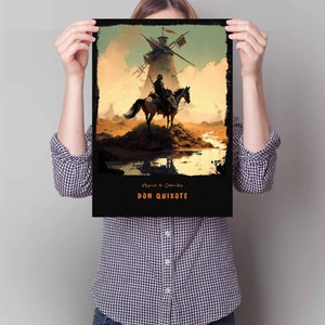 Don Quixote Book Cover Poster | Contemporary Design of Miguel De ...